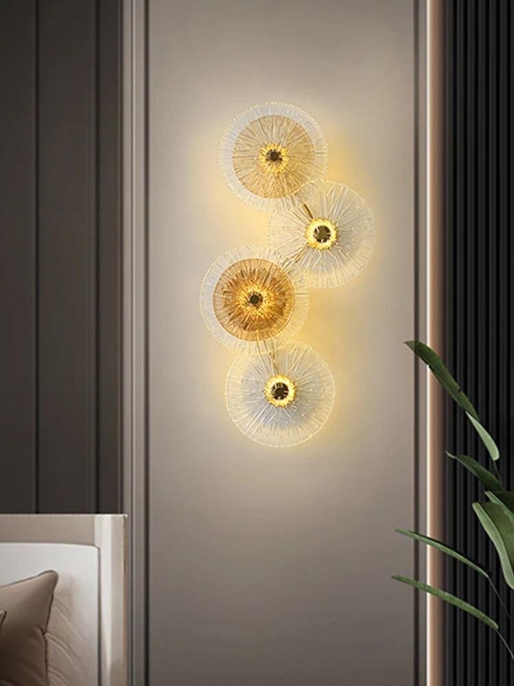 Modern Led Wall Lamp Design Luxury Lustre Lighting Fixture Round Wall ...