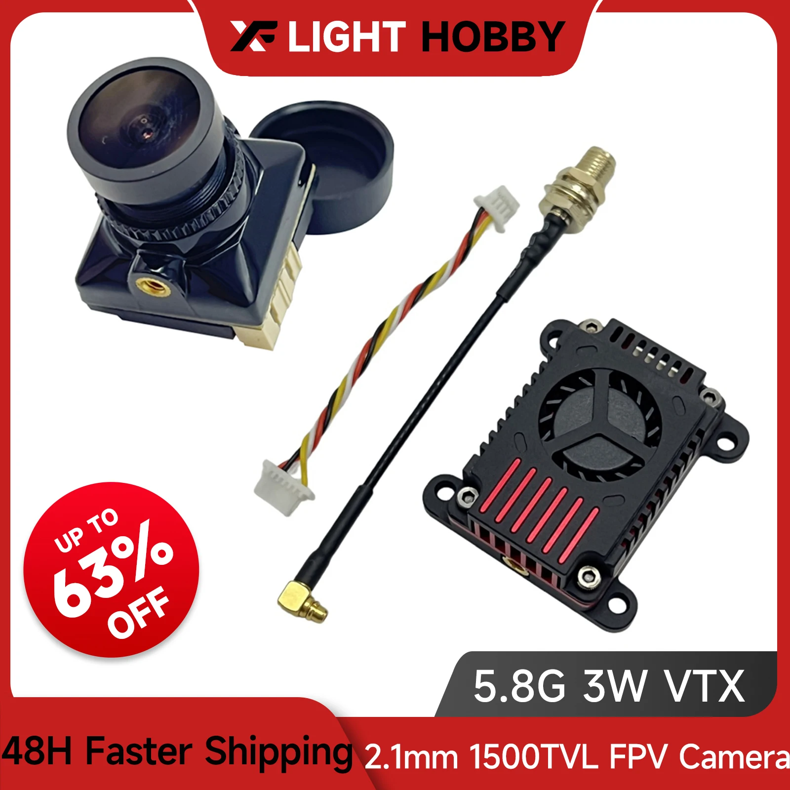 XFlight Hobby 5.8Ghz 3W 72CH VTX Video Wireless Transmitter With HD 2 ...