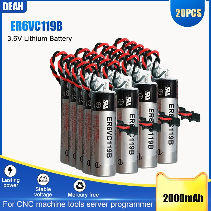 20PCS-100-Original-ER6V-ER6VC119B-3-6V-2000mah-Lithium-Batteries-With ...
