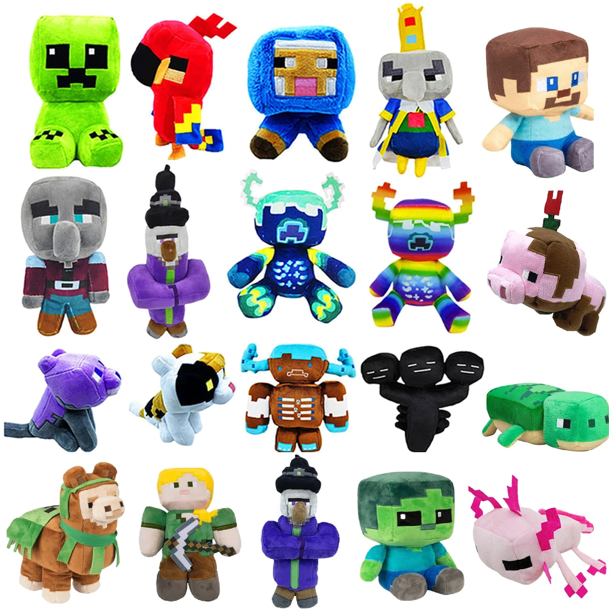 Minecraft-creepers-Cute-Stuffed-Plush-Toys-Doll-Zombie-Bat-Squid ...