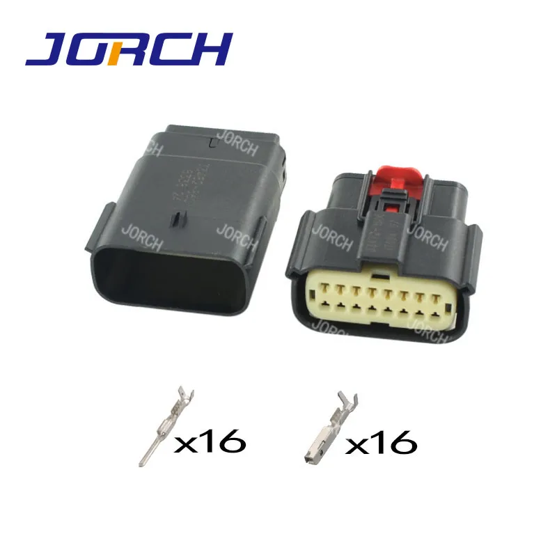 33482-1601 33472-1601 Molex MX 150 Male Female Connector 16 Pin Black ...