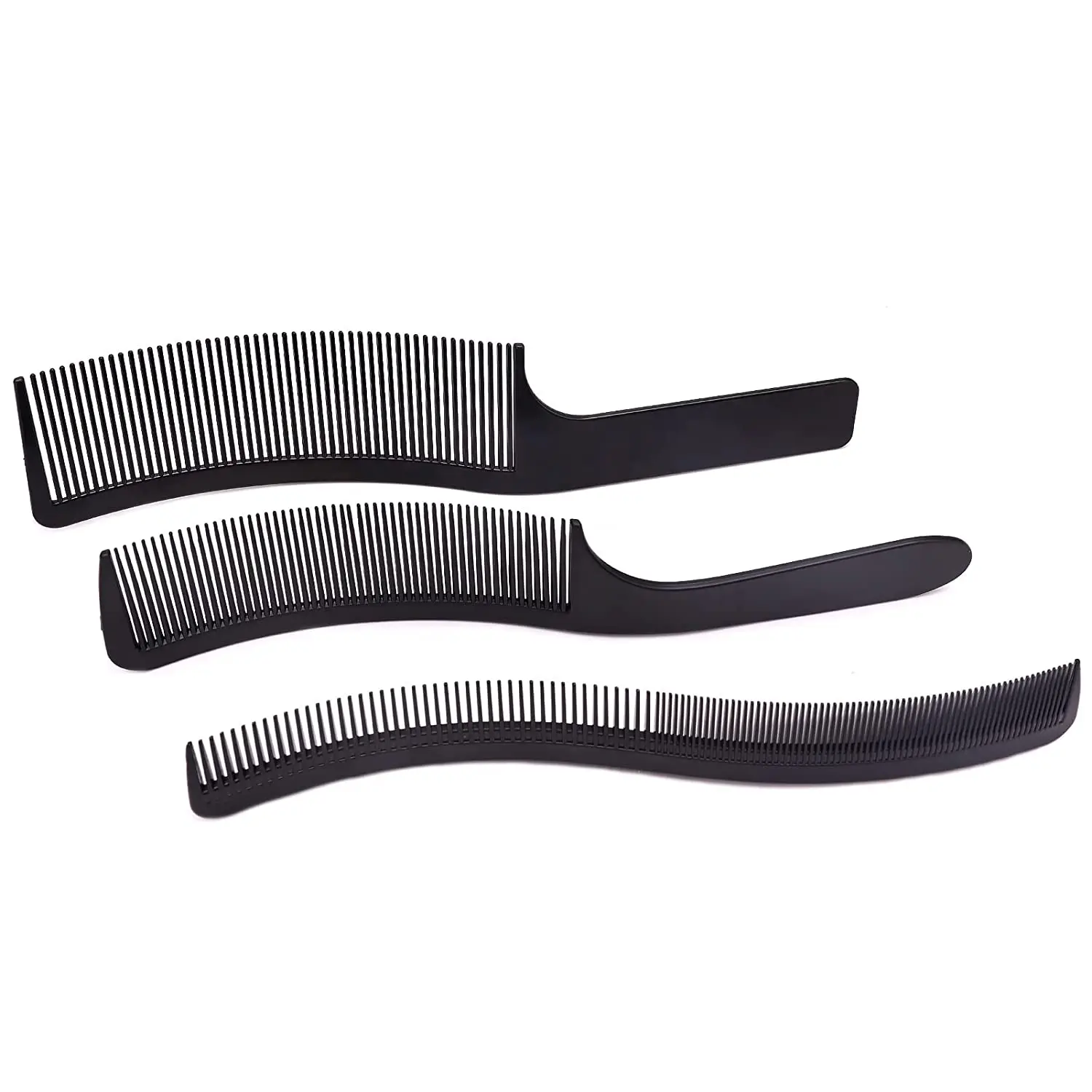 Professional 3pcs Barber Comb Set - Ergonomic Curved Hair Styling Tools ...