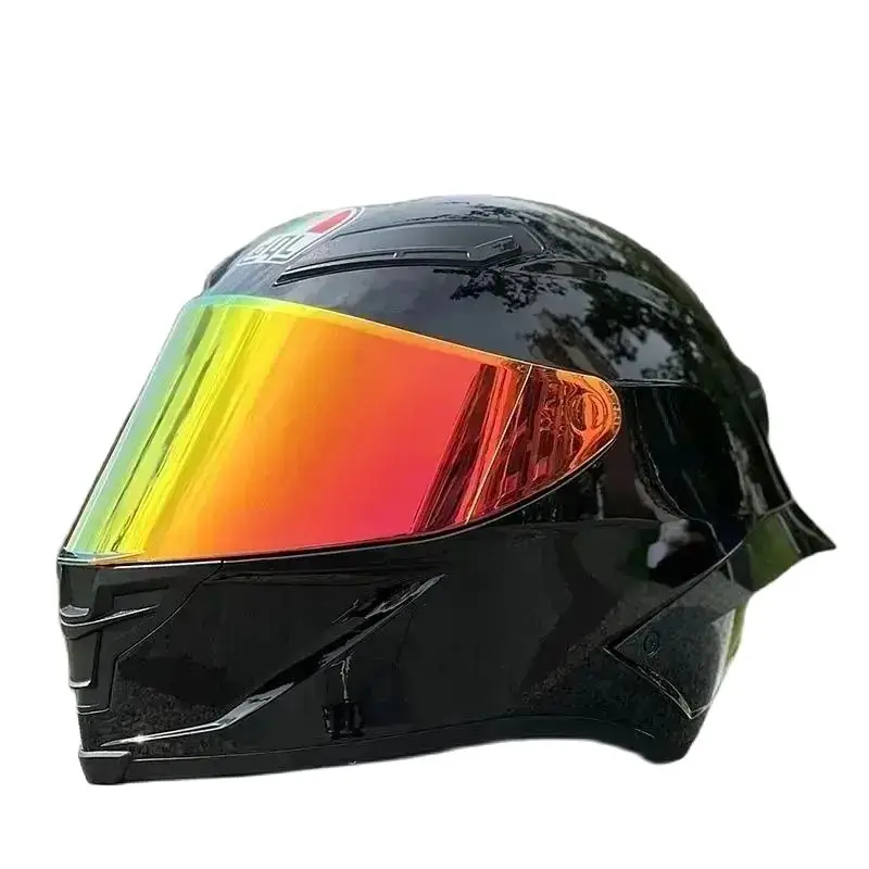 DgL-casco-negro-brillante-para-motocicleta-protector-de-cara-completa ...