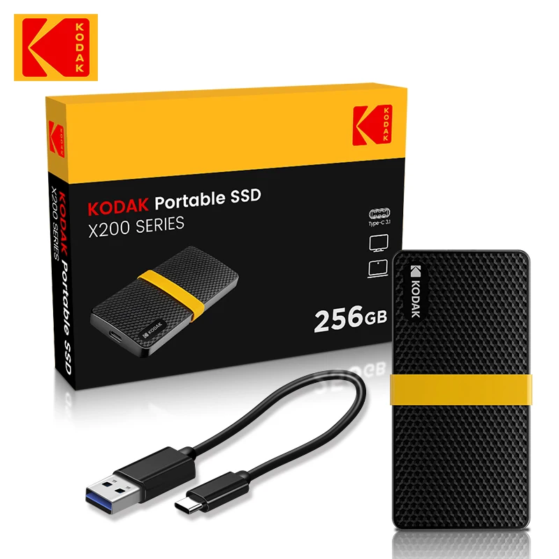 Kodak-X200-Portable-SSD-2TB-1TB-USB-3-1-Type-C-External-Drive-Hard-Disk ...