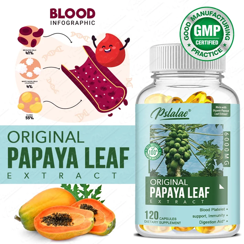 Papaya-Leaf-Extract-Digestive-Enzymes-10x-Strength-Blood-Plate-Bone ...