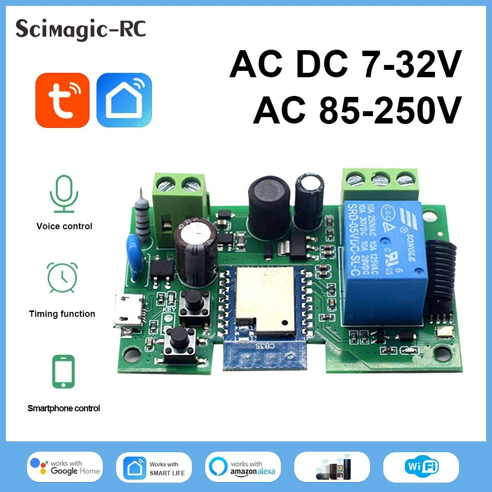 Smart Automation AC 85-250V Tuya Switch for Motor Light WIFI Relay ...