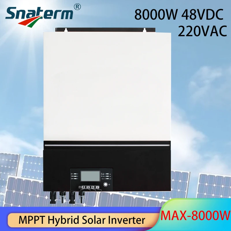 8KW Hybrid Solar Inverter Pure Sine Wave 48V 230VAC MPPT 80A 500VDC PV ...