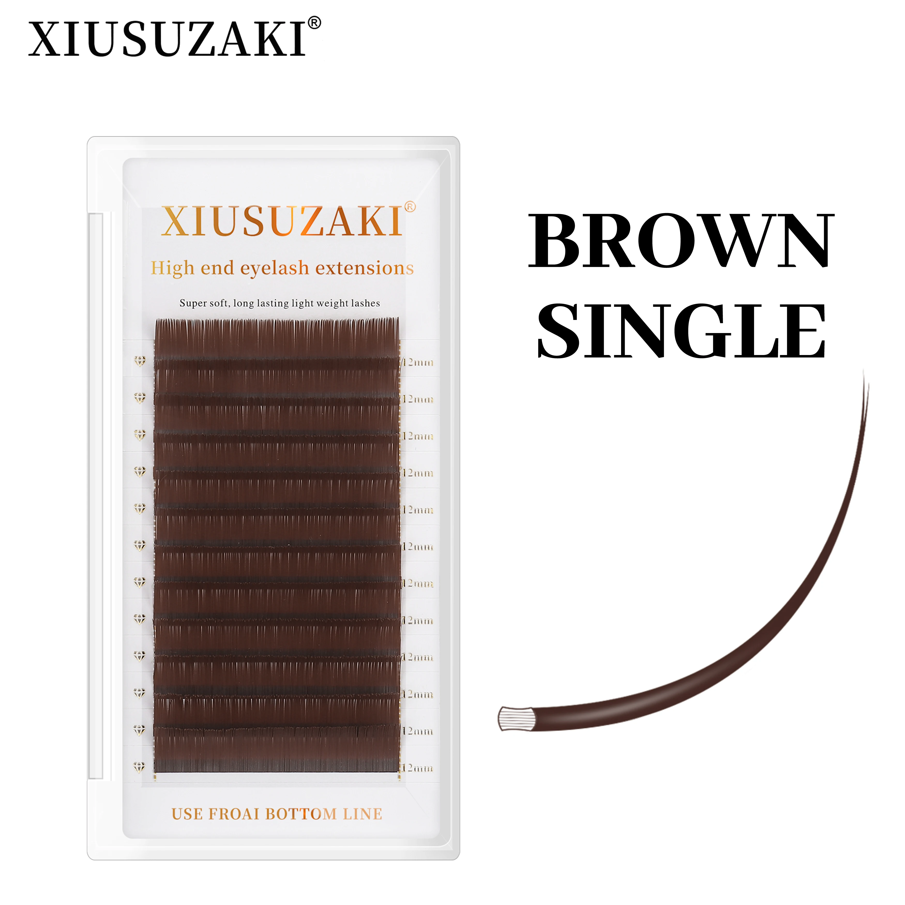 XIUSUZAKI-Brown-Grey-Flat-Eyelash-Extensions-Split-Tips-Soft-Natural ...