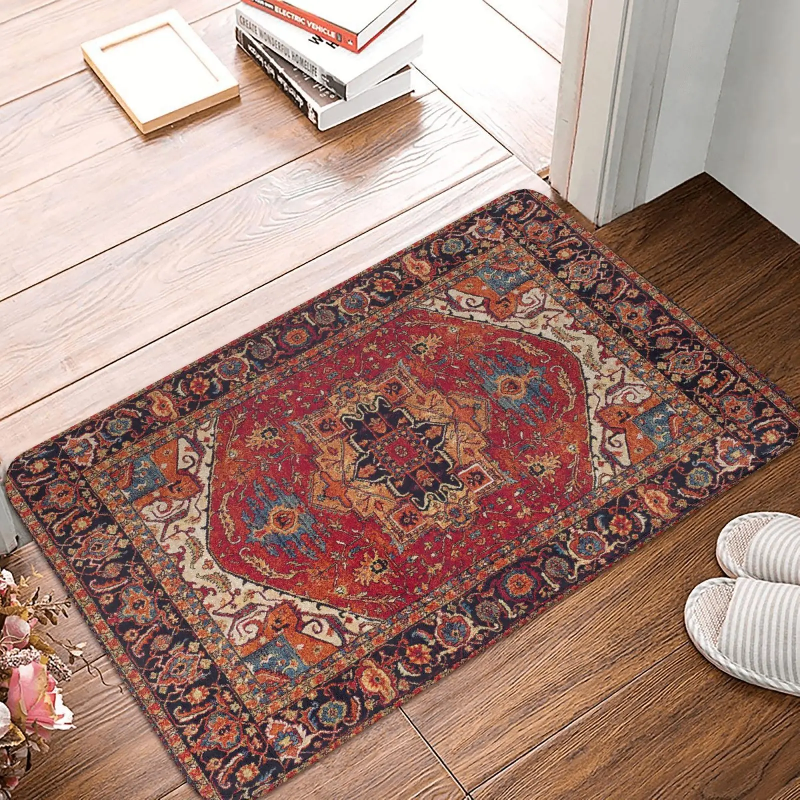 Moroccan Ethnic Decorative Bath Mats Soft Kitchen Mats Home Living Room ...
