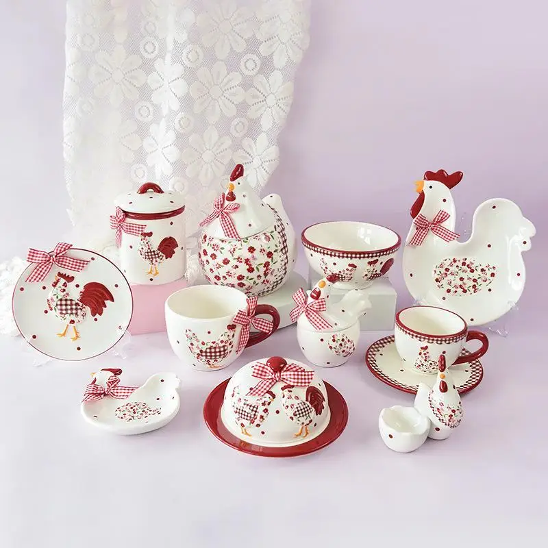 Japanese cute dishes and cups cartoon three-dimensional embossed ...