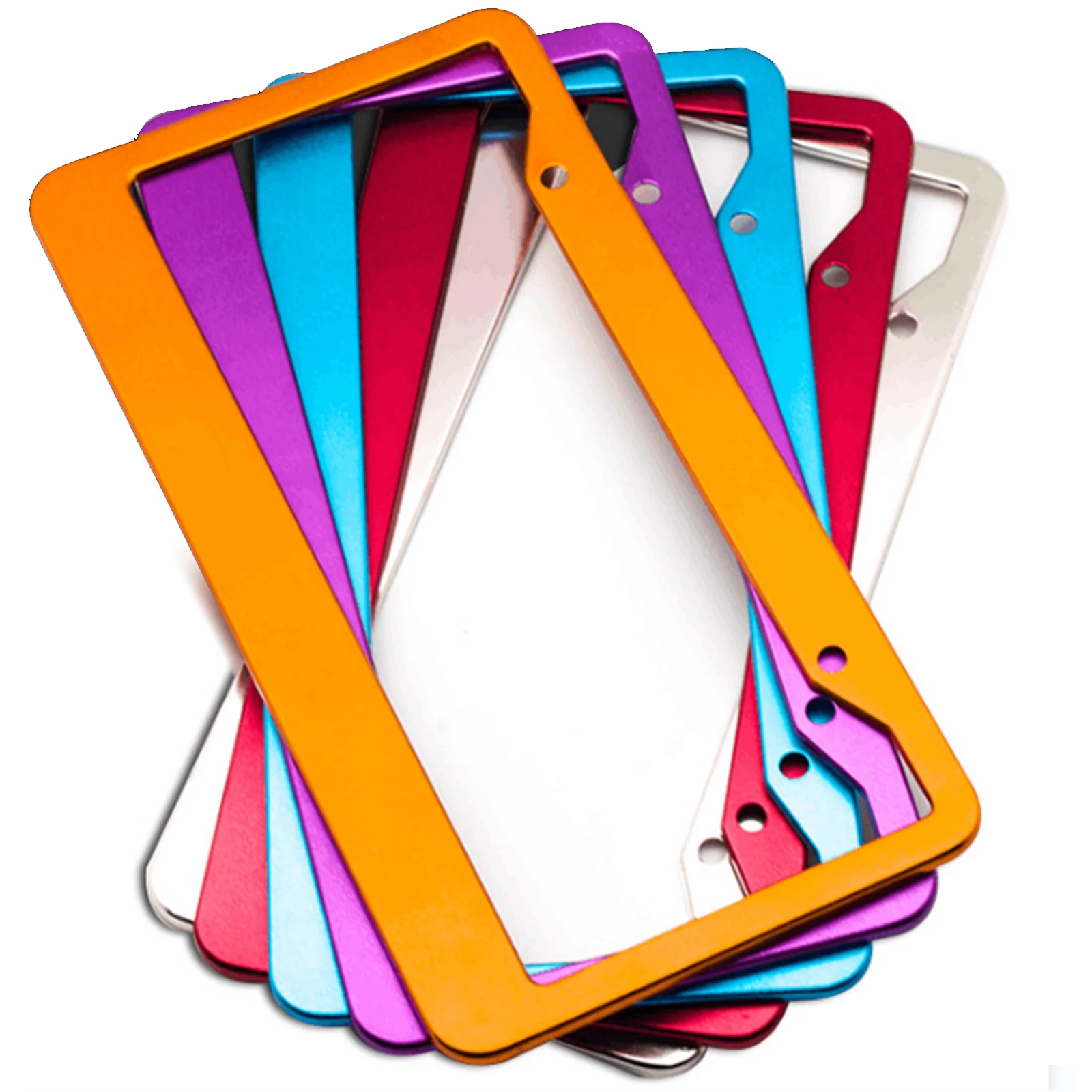 Universal-American-License-Plate-Frame-Liga-de-Alum-nio-Metal-Prateado ...