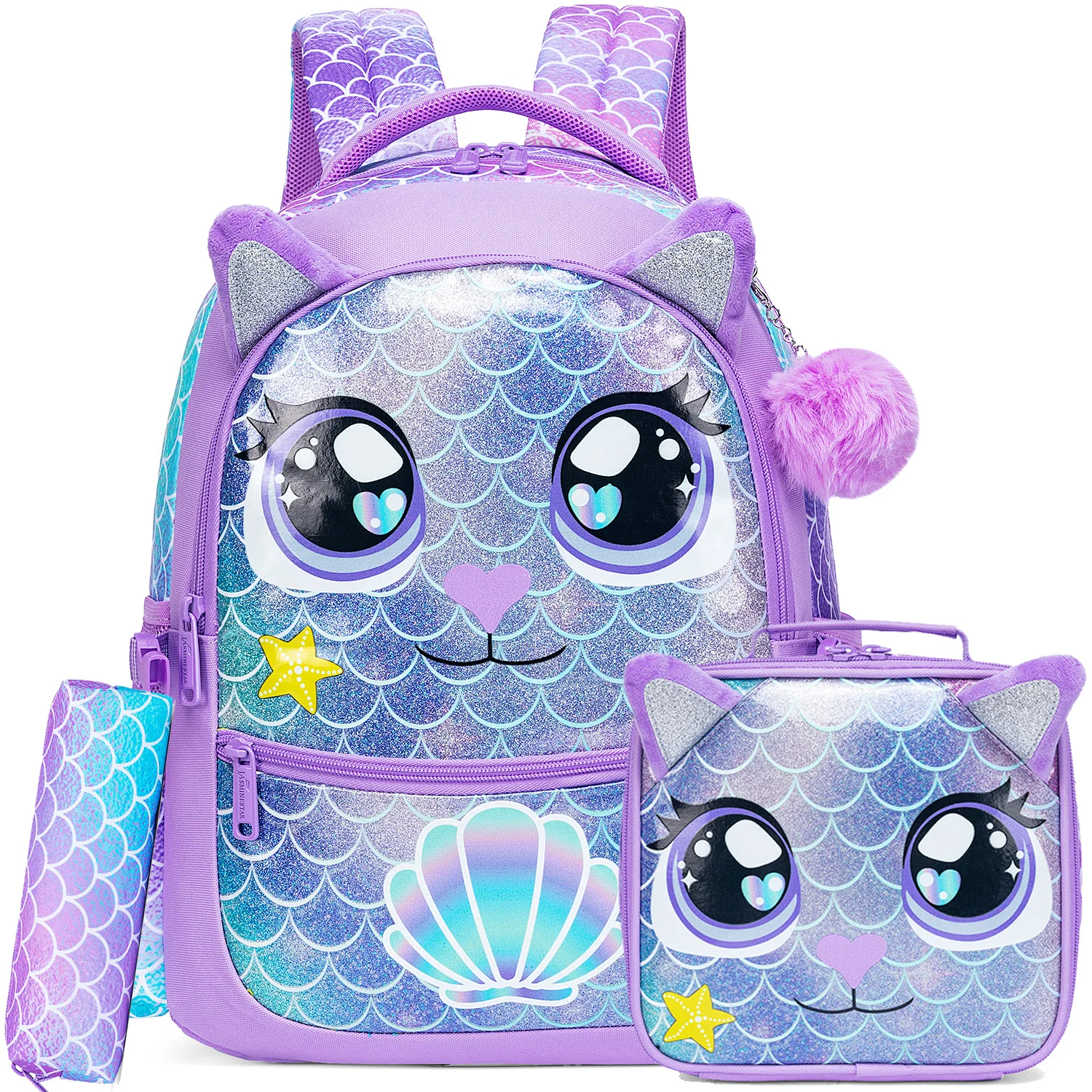 Cute-Animal-Backpacks-for-Girls-School-Backpacks-with-Lunch-Box-Pencil ...