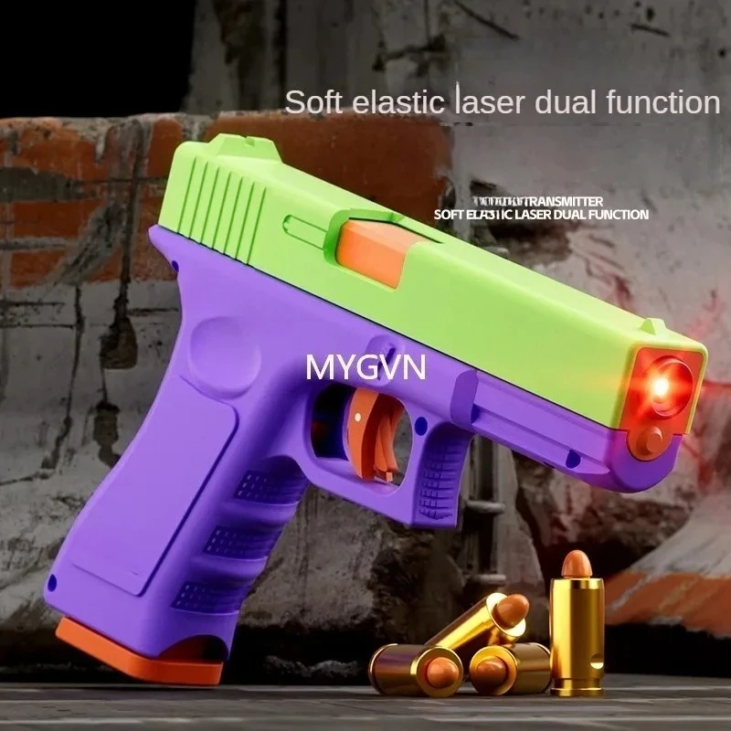 Multi-functional Soft Bullets Laser Toy Gun Shell Ejected Manual ...