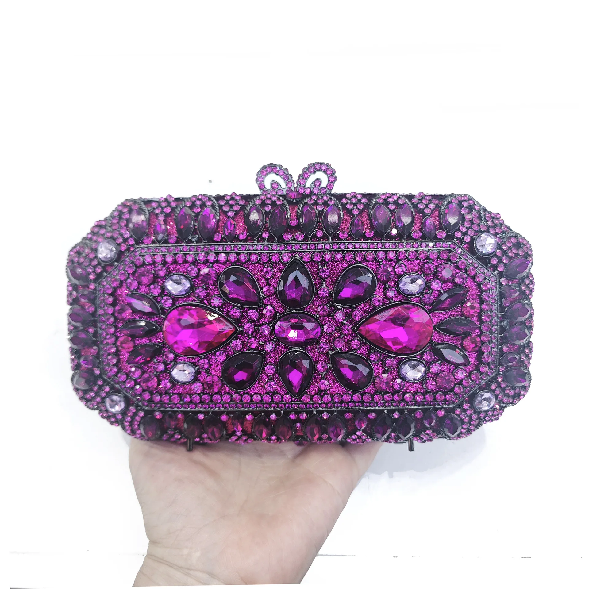 Dinner Bag Ladies Banquet Dress Full Diamond Clutch Bridal Pearl ...