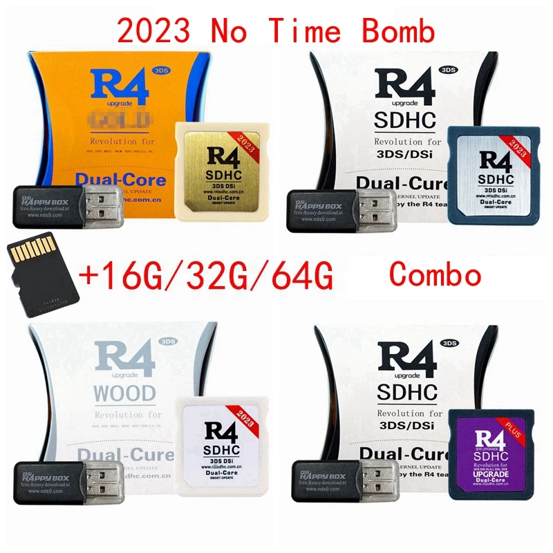 Nuevo adaptador de tarjeta 2023 R4 + microSD 64G/32G/16G| | - AliExpress