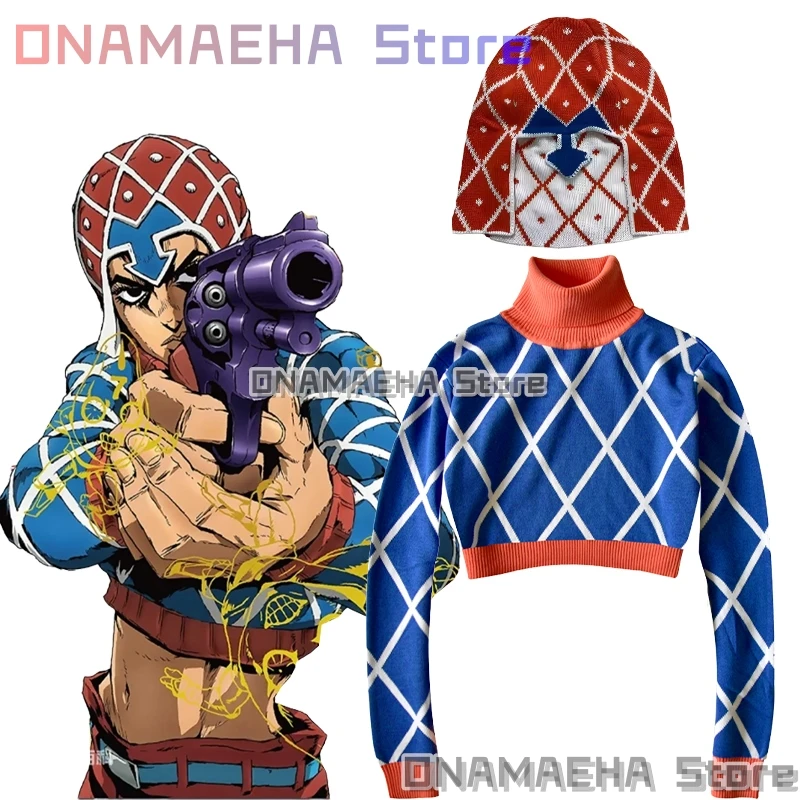 Bizarre Adventure Guido Mista Sweater Cosplay Costume Golden Wind Role ...