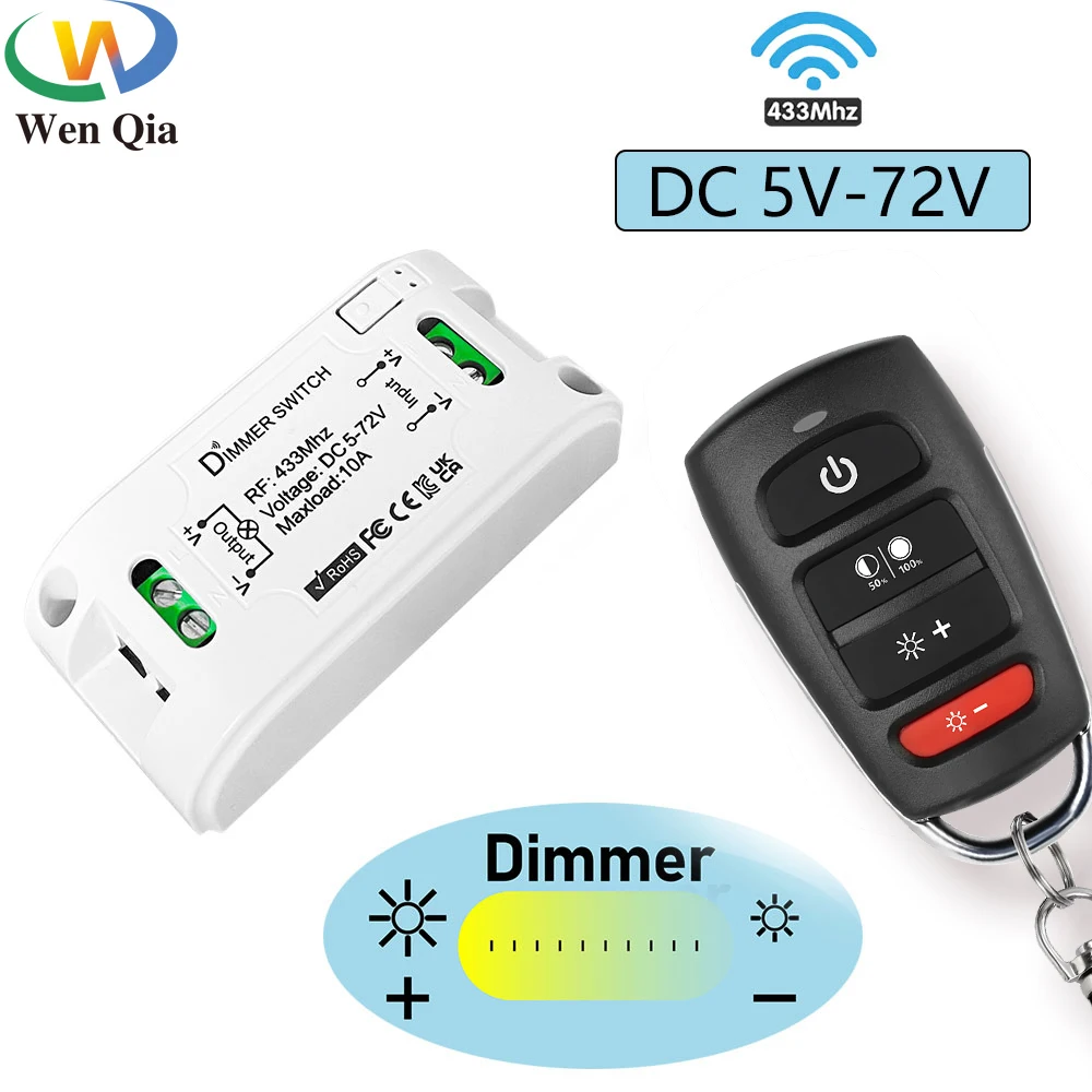433-Rf-Mhz-Wireless-Remote-Control-Dimmer-Light-Switch-Dc-5v-12v-24v ...