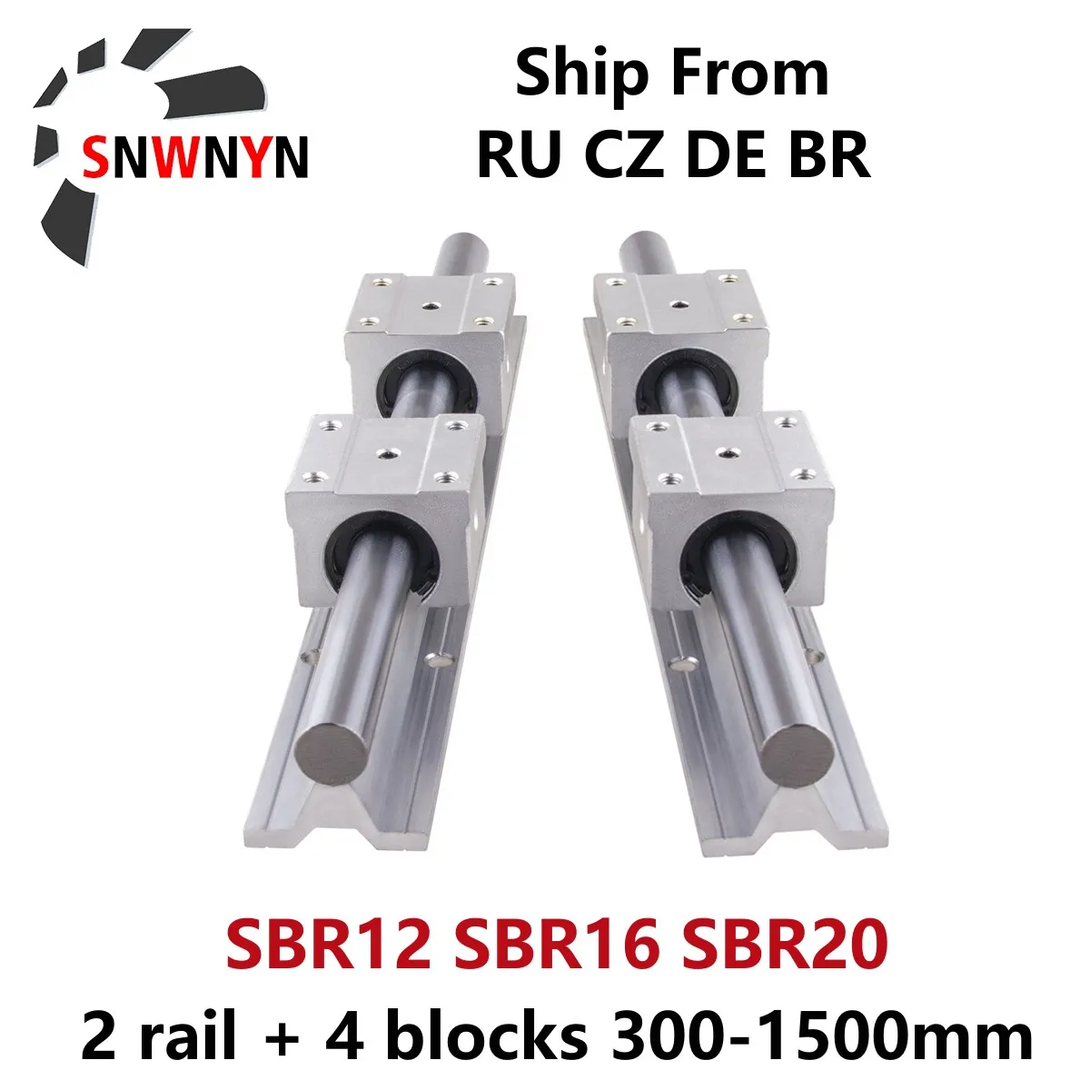 SBR12-SBR16-SBR20-Linear-Guide-Rail-2PCS-300-500-600-1000-1500mm-With ...