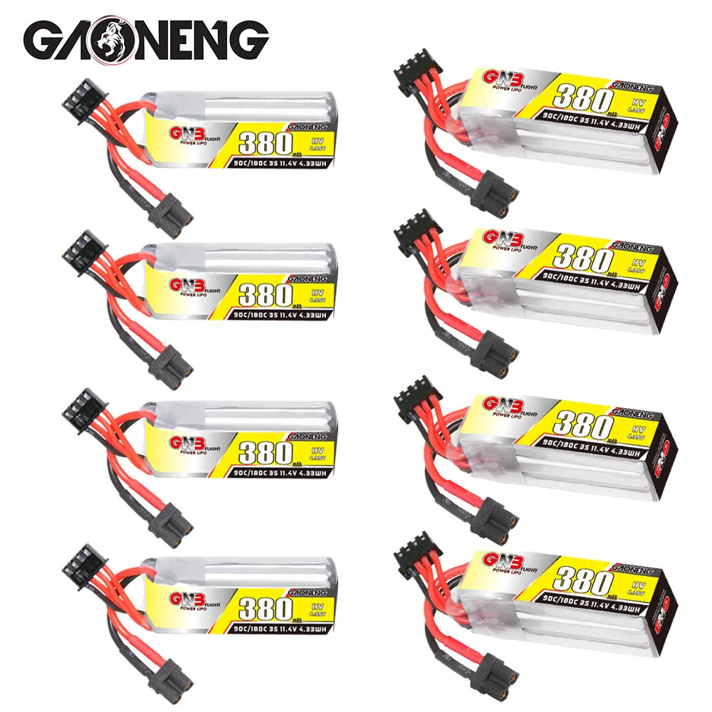 HV-Max-180c-GNB-3s-380mAh-Lipo-Battery-For-RC-Helicopter-Quadcopter-FPV ...