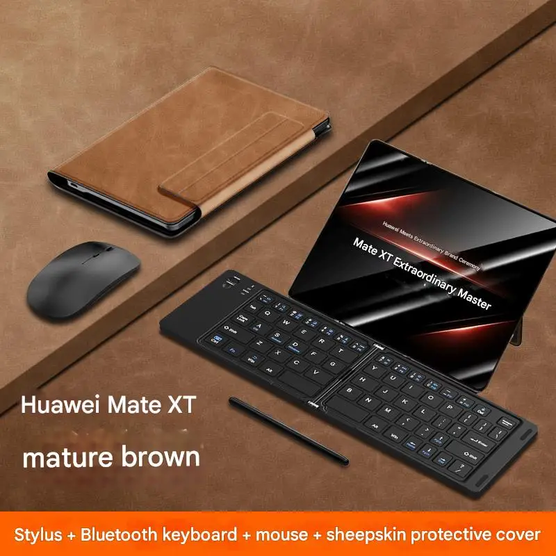 Magnetic Bluetooth Wireless Folding Keyboard Mouse Pen leather Case For ...