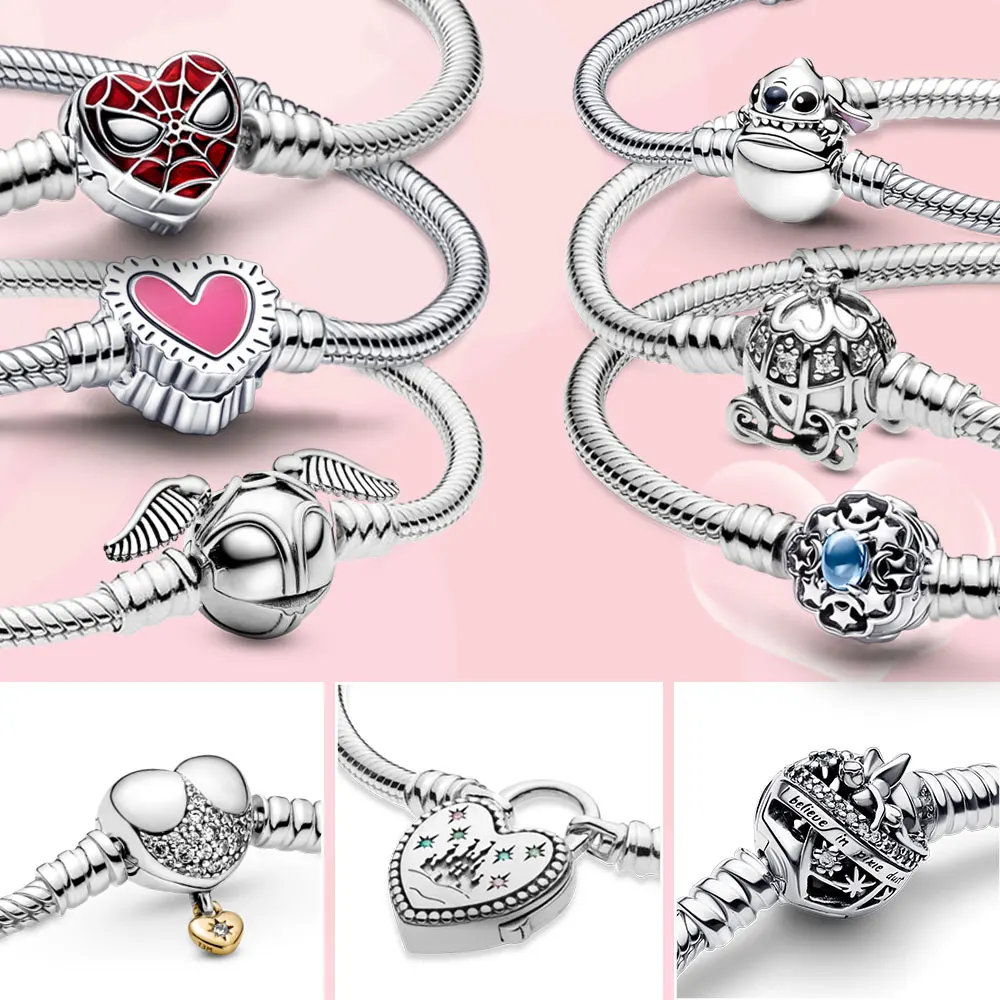 Pulseras-cl-sicas-de-dibujos-animados-para-mujer-pulseras-de-Castillo ...