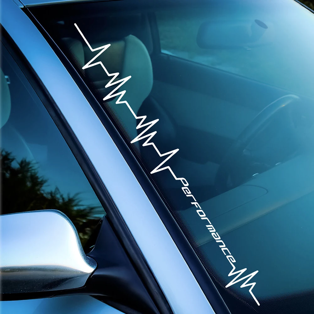 Performance Heartbeat Lifeline Car Sticker Decal Windshield Windscreen ...