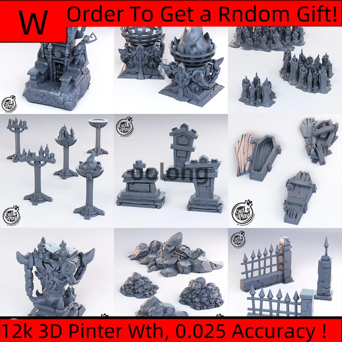 Miniature-Landform-Graveyard-Tombstone-Coffin-Skull-Pile-Altar-Crypt ...