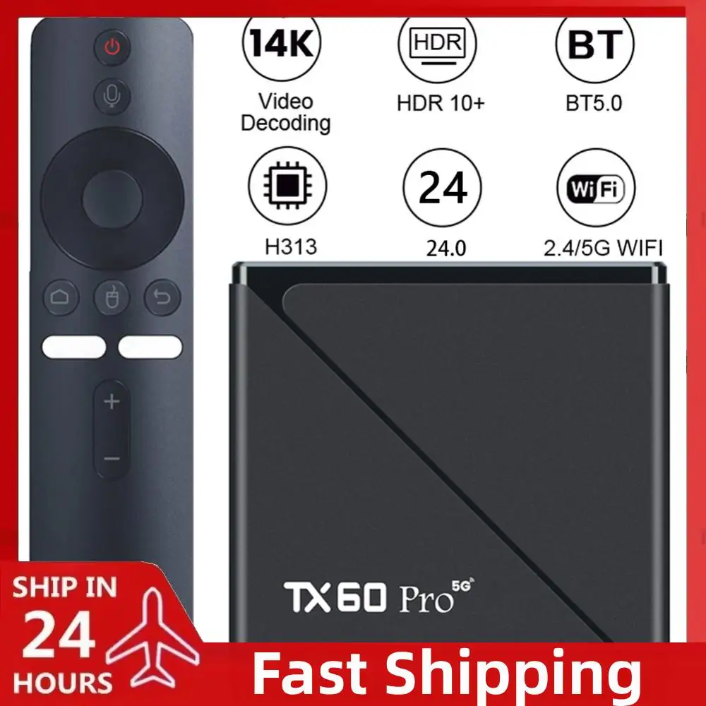 Smart TV Box TX60 PRO Android 16 TV Box 14K 2.4G 5G Dual WiFi 6 Set-top ...