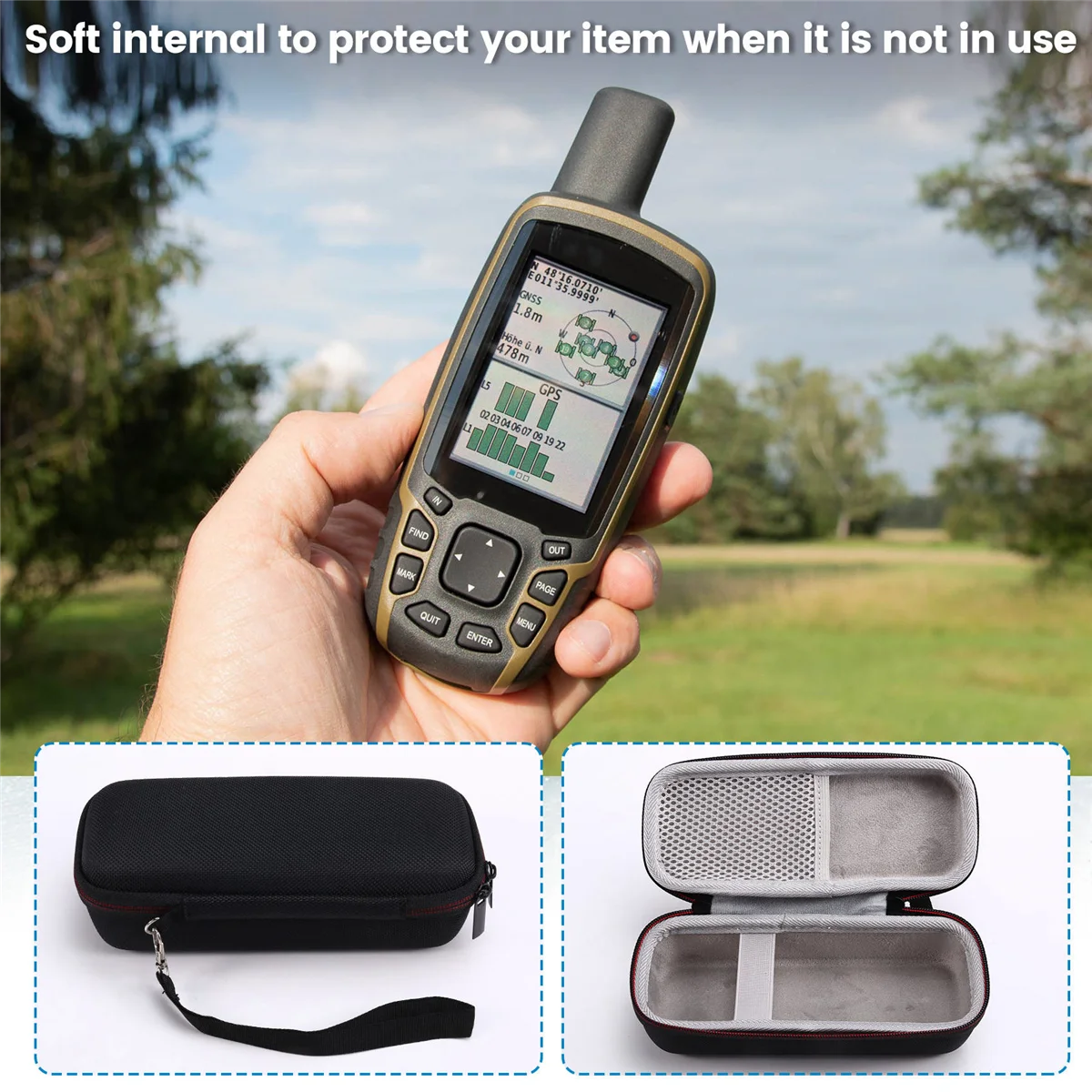 Hot Sale Portable Carrying Protect Pouch Case Bag for Garmin GPSMap 62 ...