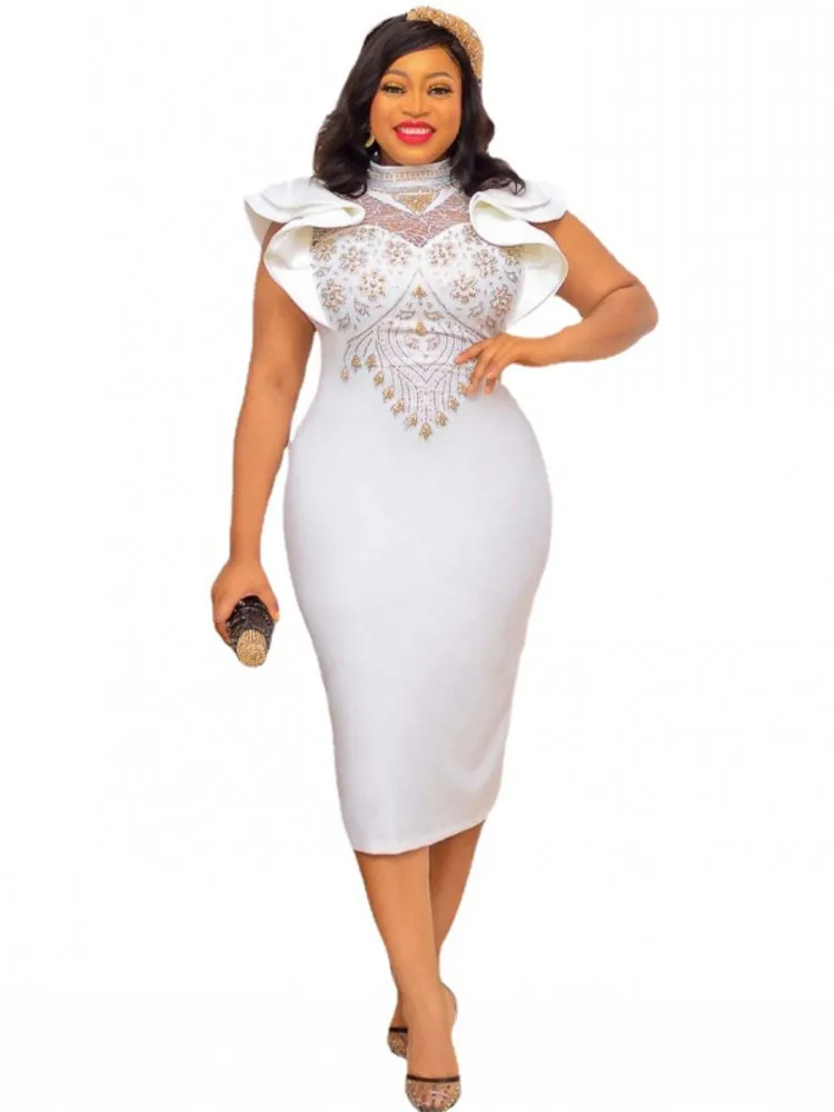White African Attire For Women Classy White Lace Boubou Styles For
