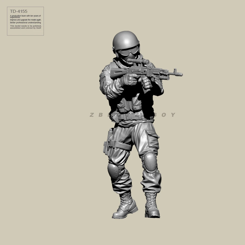 50MM 75MM Resin Soldier model kits figure colorless and self assembled ...