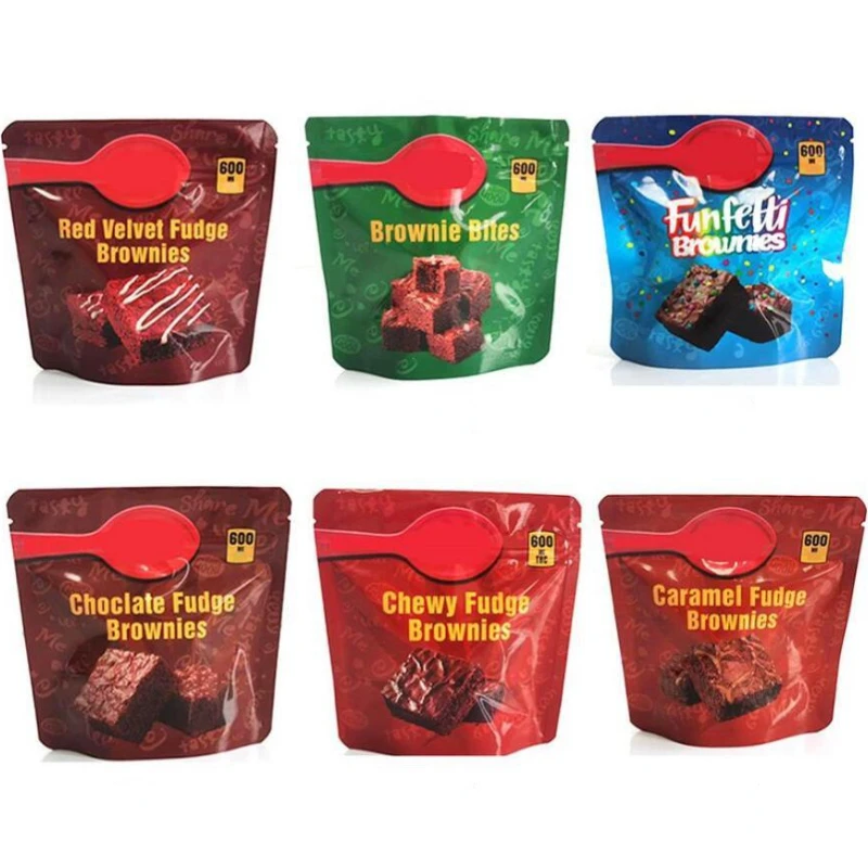 12.5x12.5+2.5cm Canna Butter Chocolate Edibles Packaging Bags 600mg ...