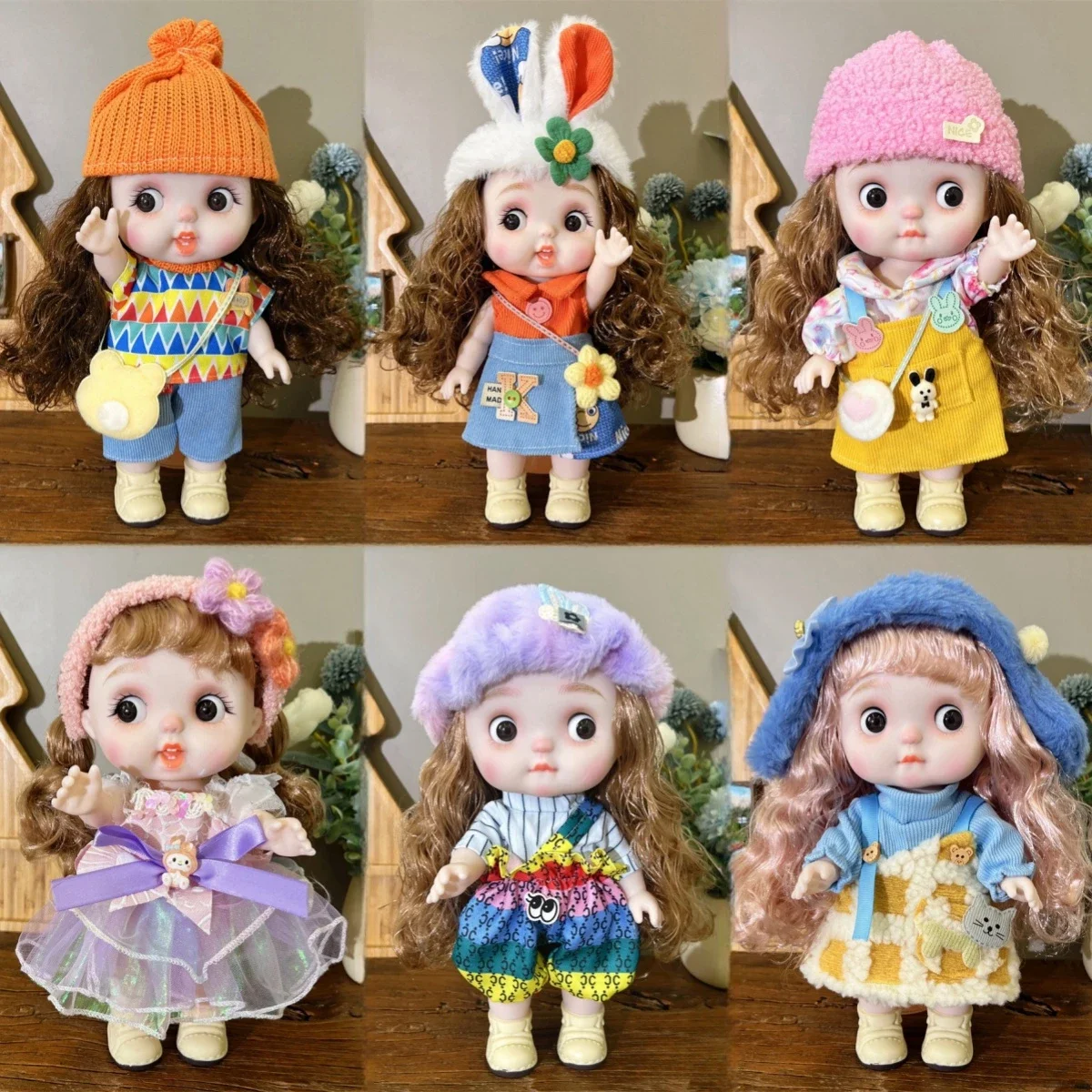 Funny-Expression-Doll-Set-Cute-26cm-Chubby-Doll-with-Multiple-Joints ...