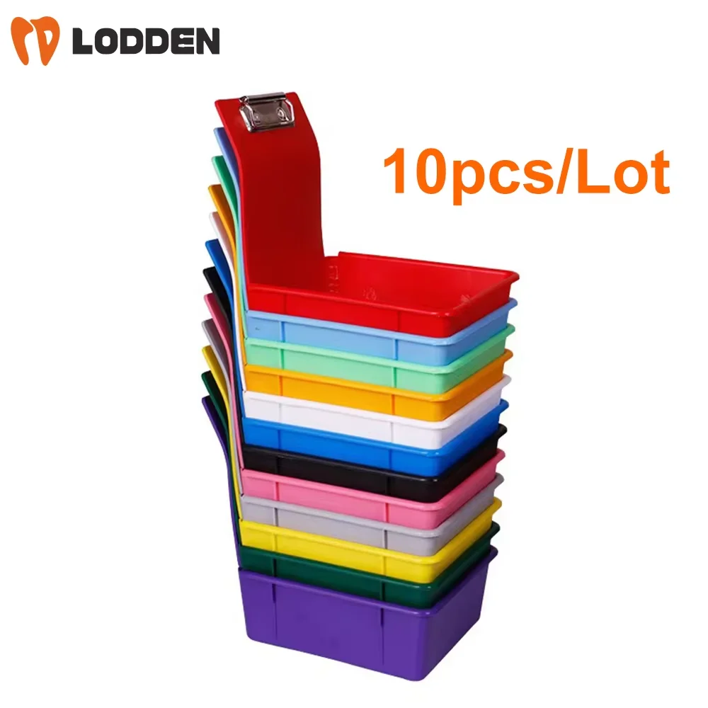 10pcs-Dental-Lab-Storage-Box-Colourful-Plastic-Work-Pans-Dentistry-Lab ...