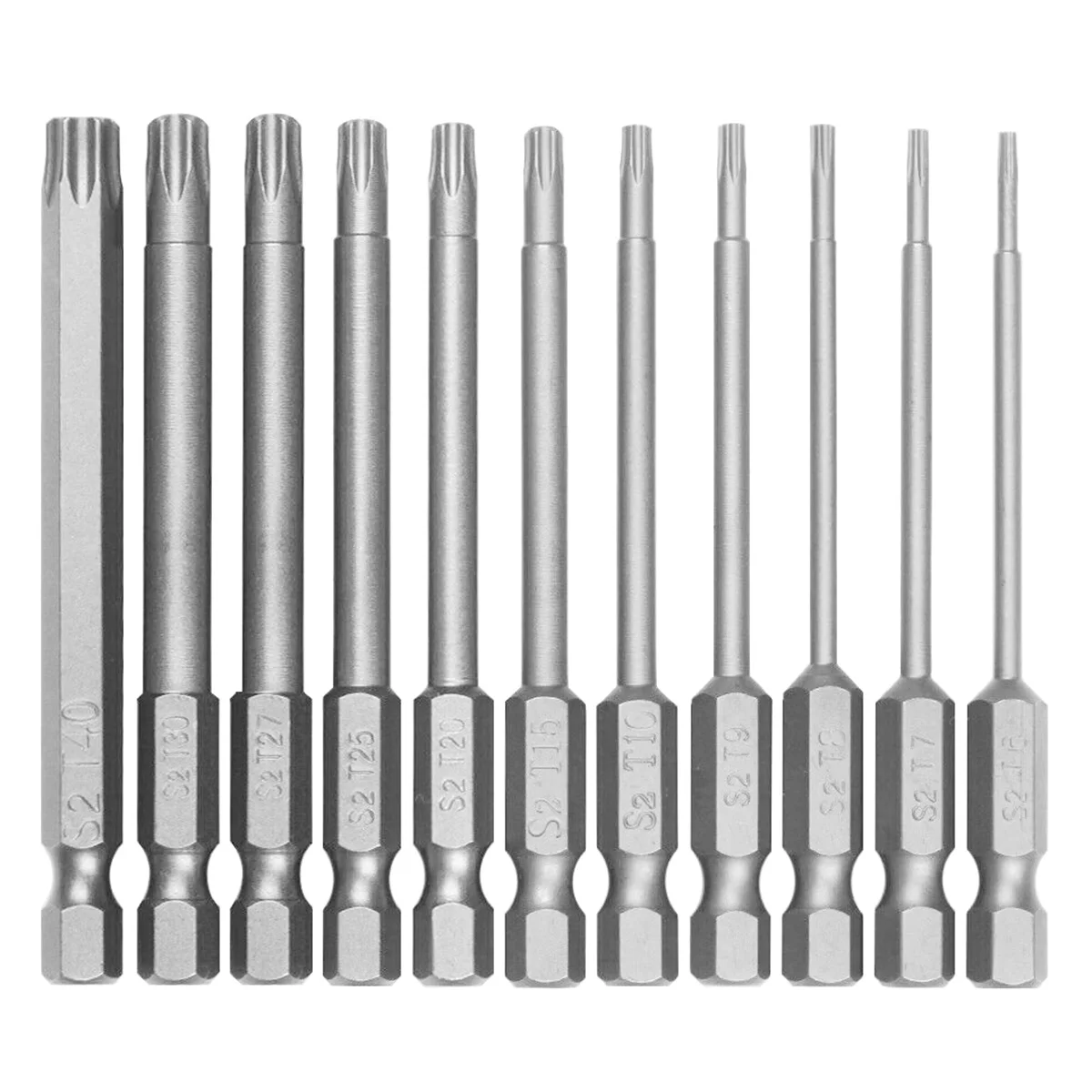 11Pcs Torx Screwdriver Bit Set 1/4 Inch Hex Shank Tough Torx Star Hex ...
