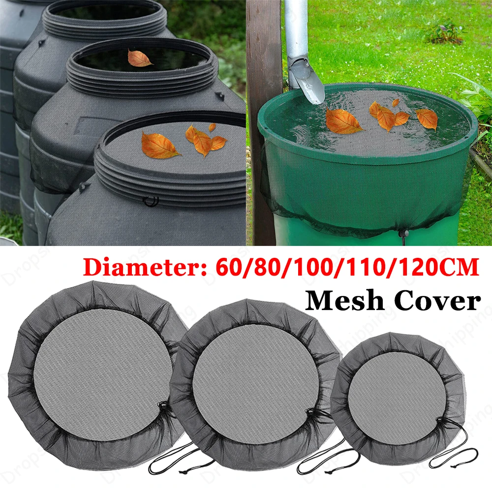 Outdoor-Garden-Mesh-Cover-60-120cm-Rain-Barrel-PE-Water-Collection ...