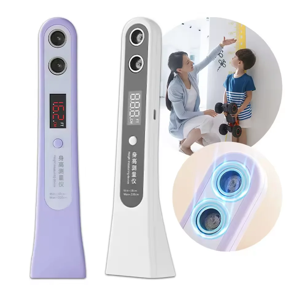 Ultrasonic Digital Height Measuring Ruler LED Display Portable Height ...