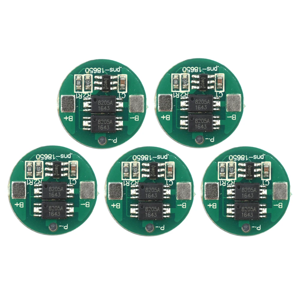 5PCS Dual MOS 18650 Battery Protection Board 4-8A 4.2V Lithium Battery ...