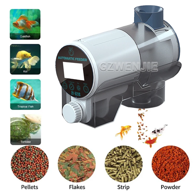 Automatic-fish-tank-feeder-intelligent-timing-automatic-feeder-aquarium ...