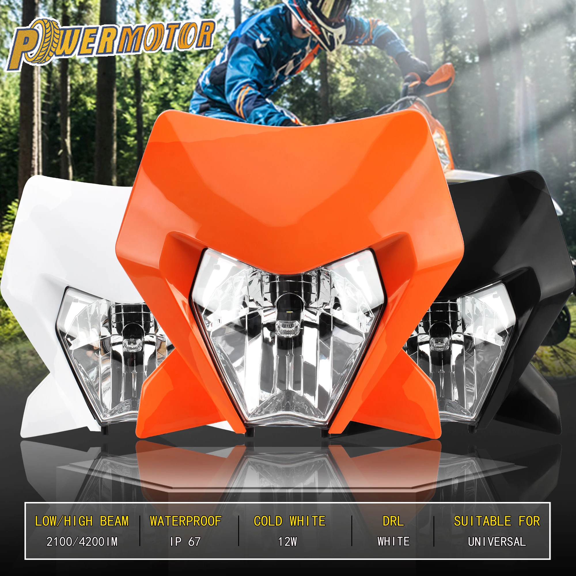 For KTM EXC SXF XCW MX 2024 Motorcycle LED Headlight Headlamp Head ...
