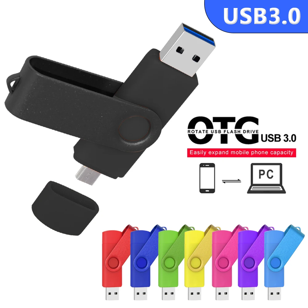 3 em 1 pendrive 64gb de metal TYPE C otg pen drive 3.0 128gb cle drives flash usb 256gb memoria ...
