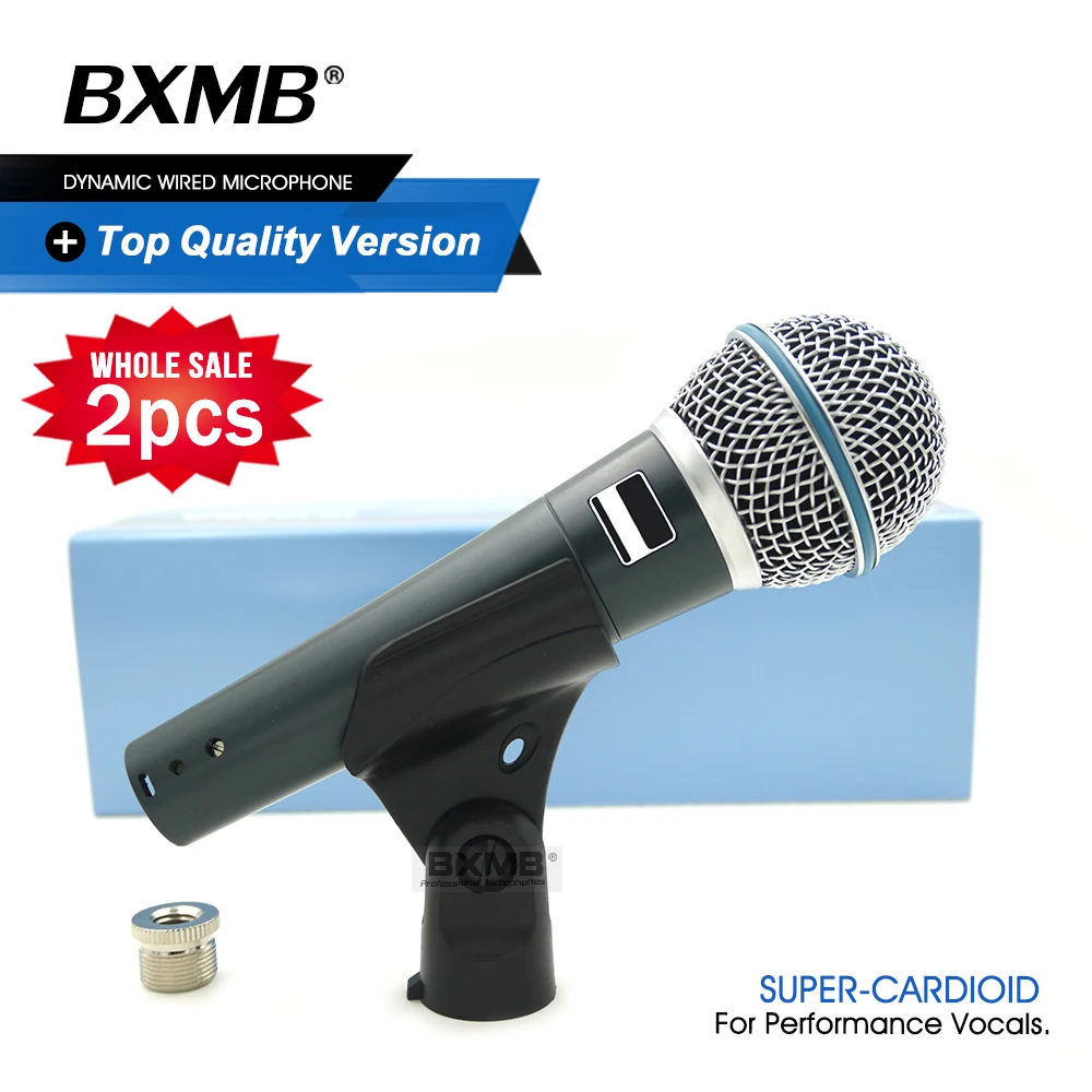 2pcs Grade A Professional Beta58 Dynamic Wired Microphone Beta58a Super ...