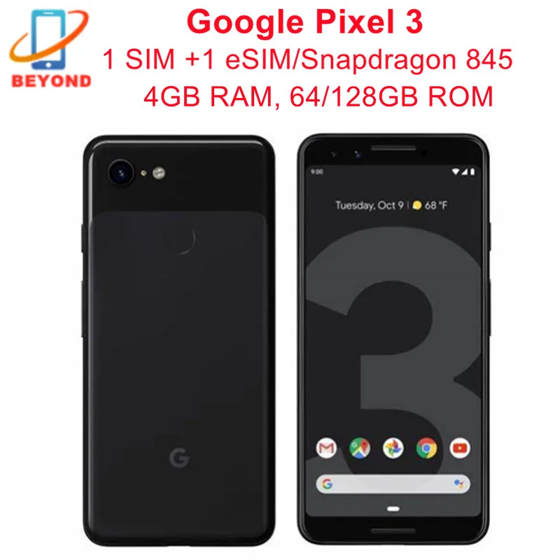 Google Pixel 3 Pixel3 5.5" NFC 4GB RAM 64/128GB ROM Octa Core Snapdragon Original Unlocked 4G ...