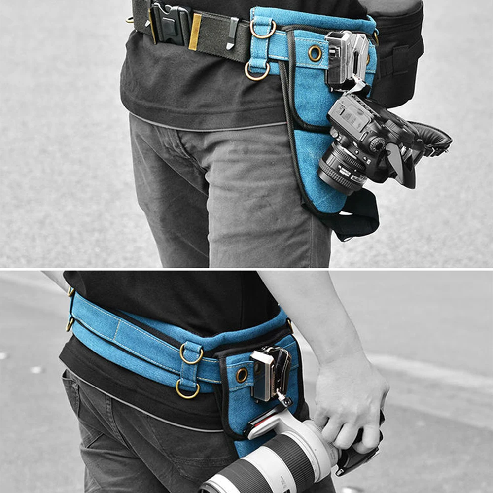 Metal Camera Waist Buckle with 1/4 Quick Release Clamp Holster Camera ...