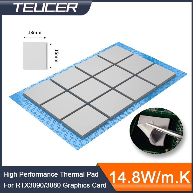 TEUCER 3090 그래픽 카드용 열 전도성 매트, HP800 GPU 열 패드, RTX 3070ti 3080 3080TI ...
