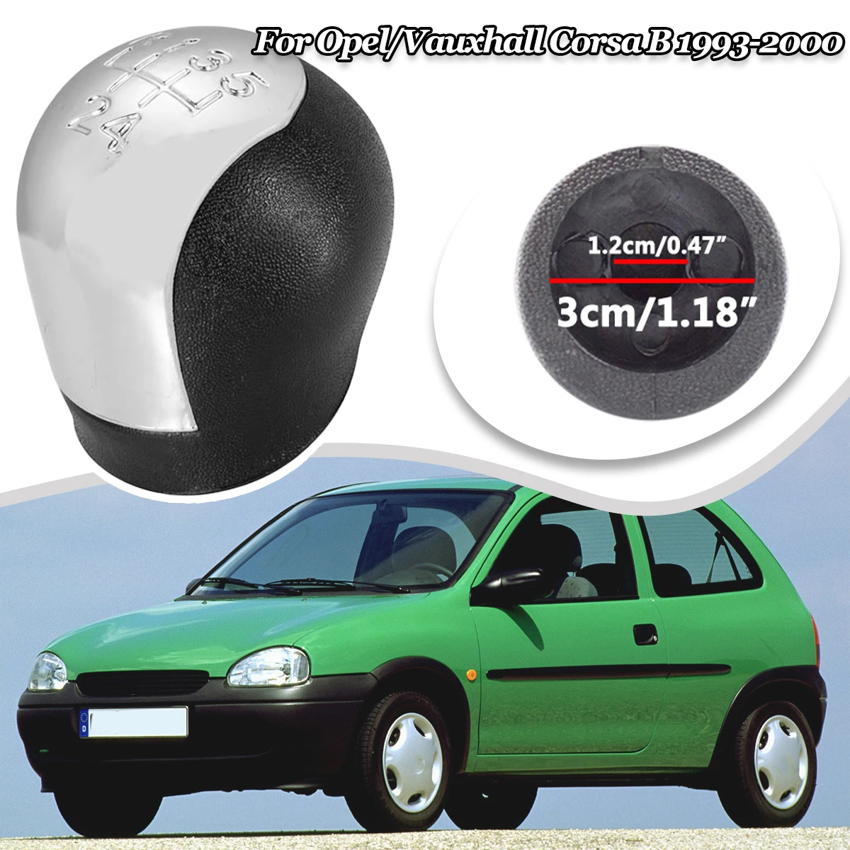 5SP-R-MT-Gearstick-Lever-Pen-Gear-Shift-Knob-Shifter-Handball-Chrome ...