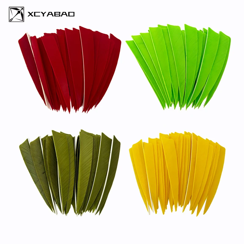 100Pcs-4-Inch-Archery-Arrows-Feather-Fletching-Multiple-Colors-Turkey ...