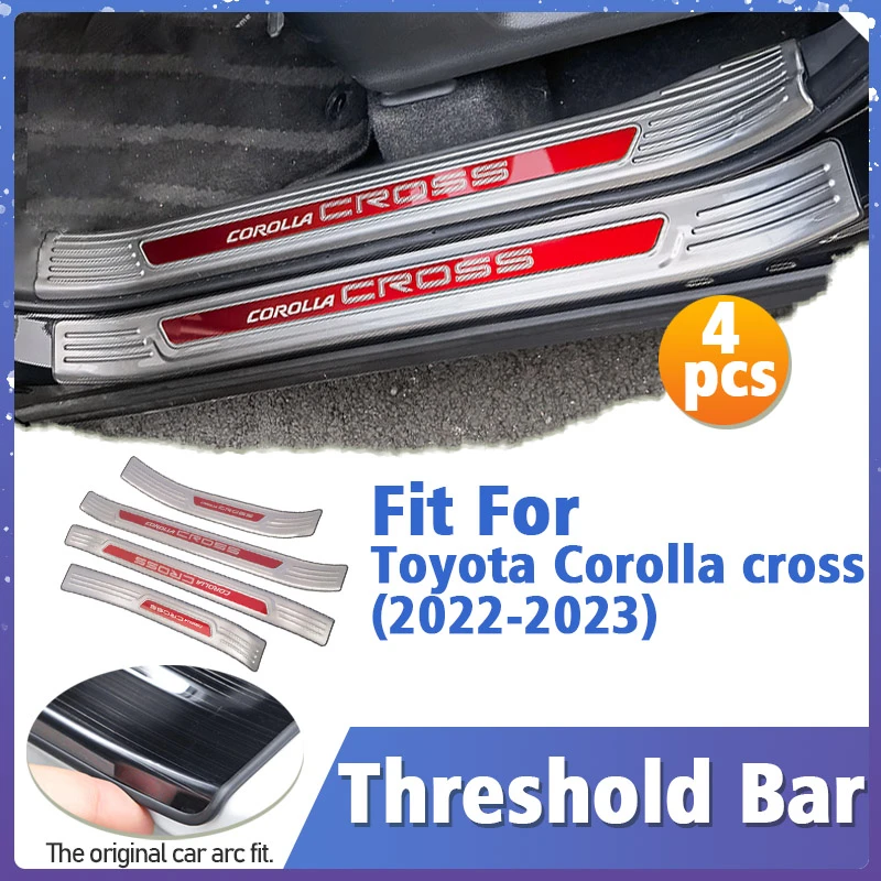 Threshold Bar Welcome Pedal Door For Toyota Corolla Cross 2022 2023 ...