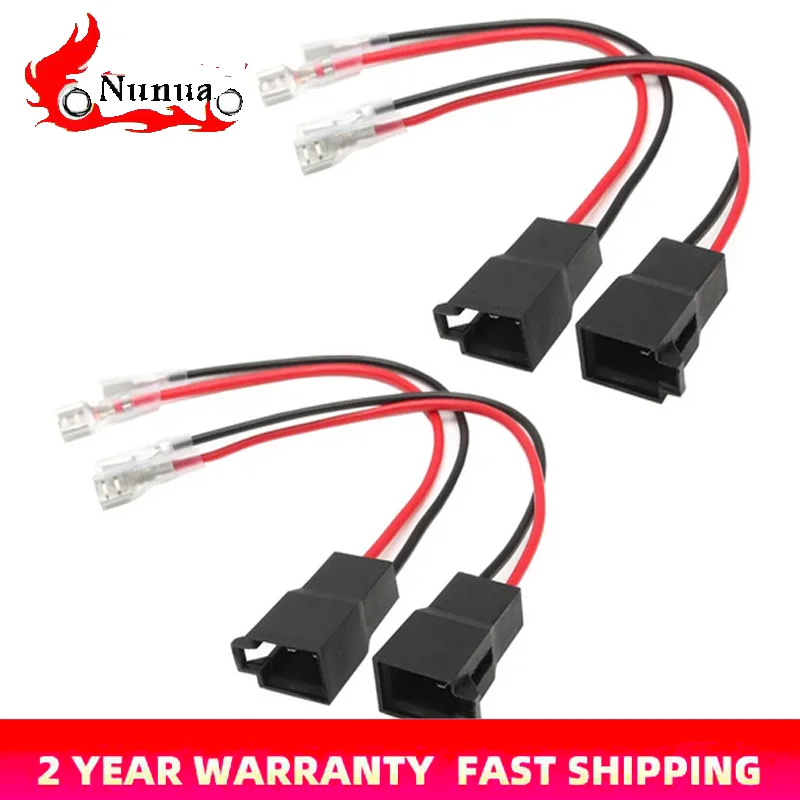2 Pair Car Speaker Adaptor Plug Connectors Wire Car Speaker Audio ...