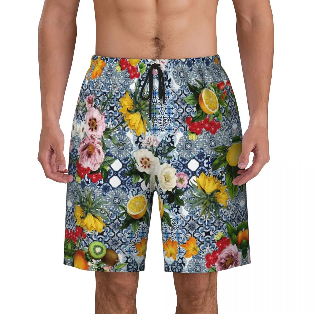 Lemon-Fruits-Sicilian-Board-Shorts-Summer-Summer-Romantic-Hawaii-Board ...